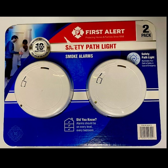 First Alert | Other | 2pack First Alert Year Battery Smoke Alarm Slim ...